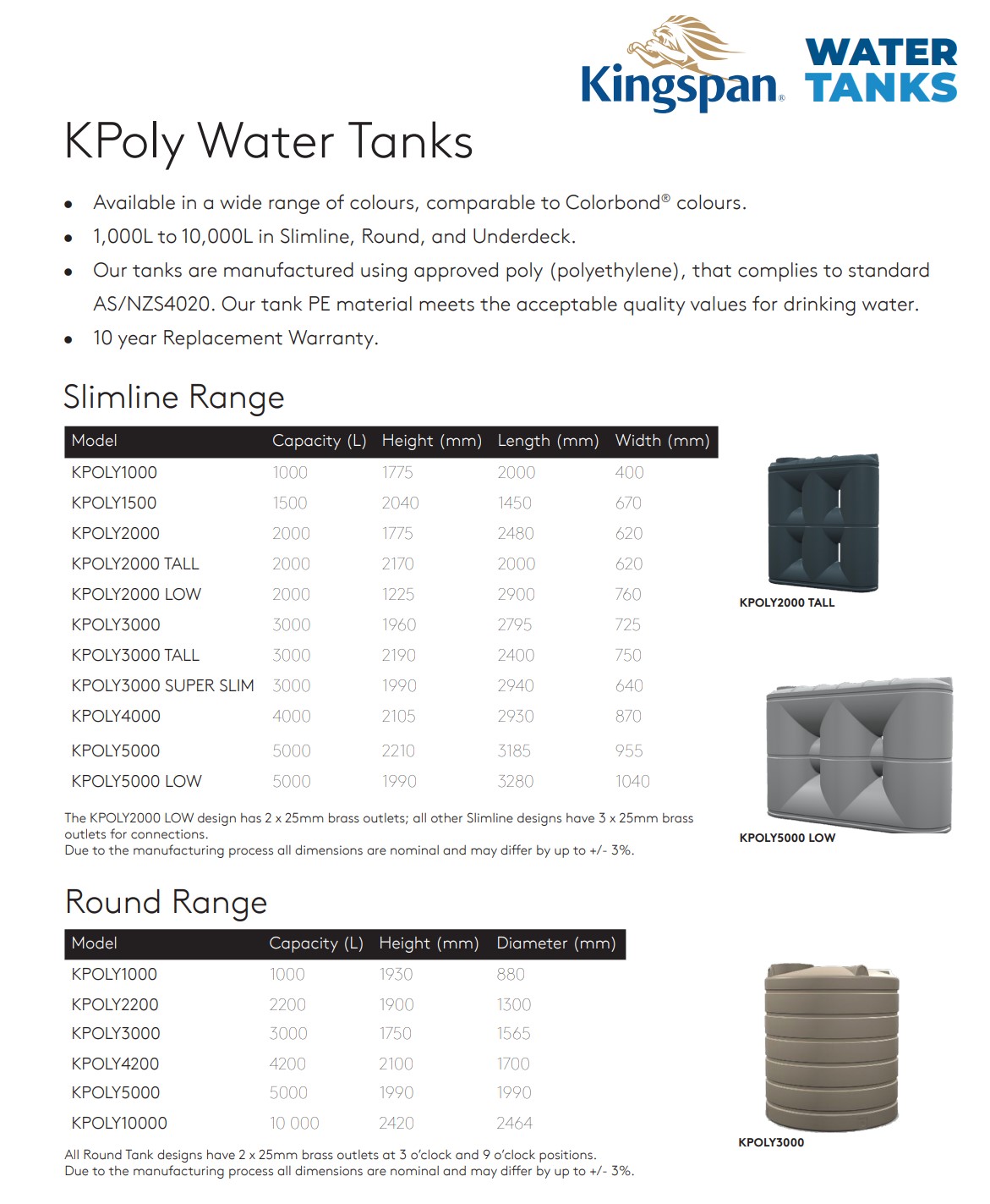 Download Kpoly Brochure | Kingspan Water Tanks